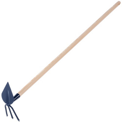 KADAX Garden Hoe, Double-Sided Metal Hoe with Long Wooden Handle for ...