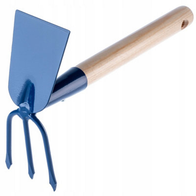 KADAX Garden Hoe, Double-Sided Metal Hoe with Short Wooden Handle for ...