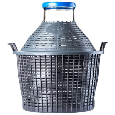 KADAX Glass Demijohn 20L, Transparent Carboy with Wide Opening and ...