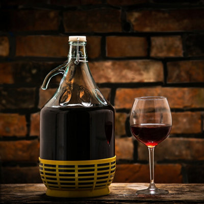 KADAX Glass Demijohn 5L, Transparent Carboy with Plastic Basket for ...