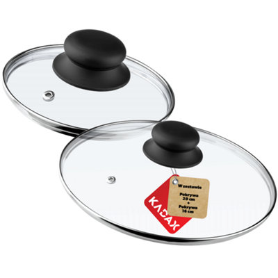 KADAX Glass Lids, Heat Resistant Lids with Plastic Handles, Universal ...