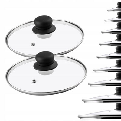 KADAX Glass Lids, Heat Resistant Lids with Plastic Handles, Universal ...