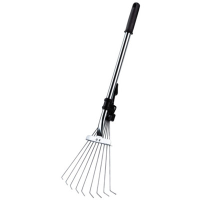 KADAX Leaf Grass Rake, Adjustable Wire Rake, Wide Head Rake, Metal ...