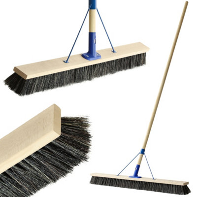 KADAX Long Handled Wooden Street Broom, Wide Broom, Robust Floor ...