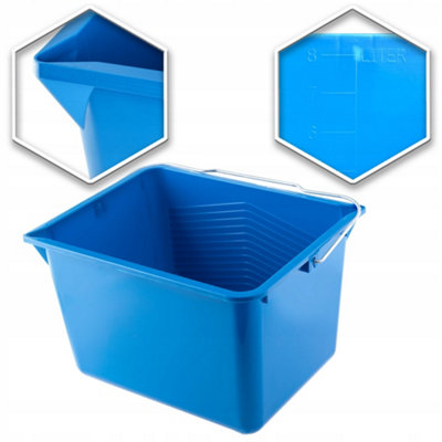 KADAX Paint Bucket, Plastic Paint Scuttle, Metal Handle, Rectangular ...