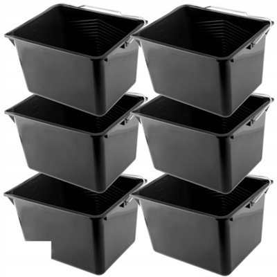 KADAX Paint Bucket, Plastic Paint Scuttle, Metal Handle Rectangular ...