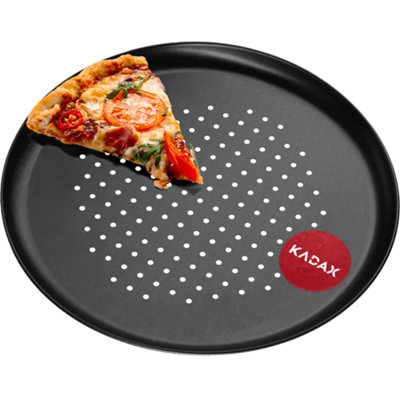 KADAX Pizza Mould, Pizza Pan with Holes, Baking Tray Made of Galvanised ...