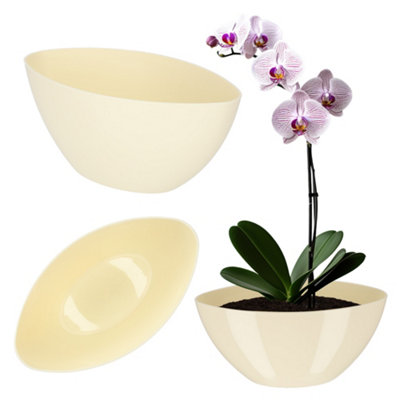 KADAX Plant Pot, Plastic Flower Pot in Several Colours, Oval Planter ...