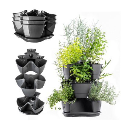 KADAX Plant Tower, Vertical Herb Garden Made of Robust Plastic, 3L,9L ...