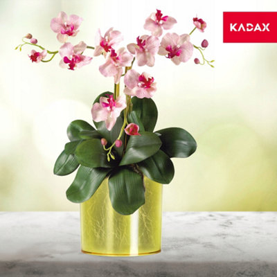 KADAX Plastic Flower Pot, 13 Colours, Shiny Cylindrical Pot, Herb Pot ...
