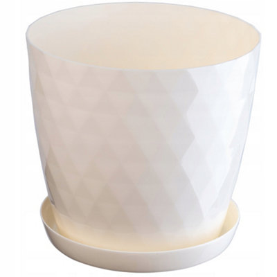 KADAX Plastic Flower Pot, Durable Plant Pot with Saucer for Houseplants ...