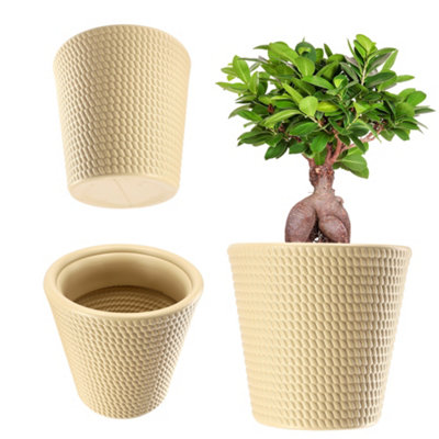 KADAX PLASTIC FLOWER POT IN 3 COLOURS, PLANT POT, WEATHER-RESISTANT ...
