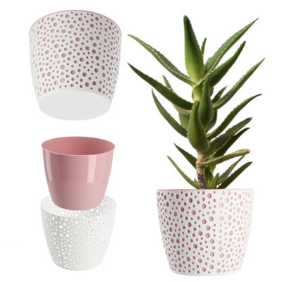 KADAX Plastic Flower Pot, Lightweight Planter with Unique Design for ...