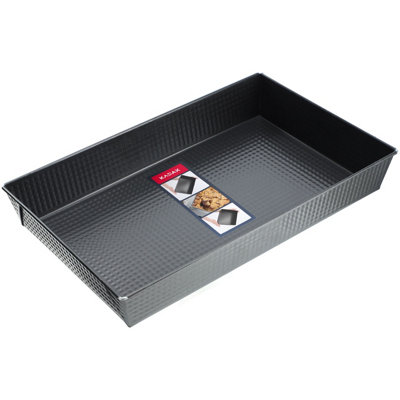 KADAX Rectangular Baking Tin, Baking Tray in 3 Sizes, High Sheet Rims ...