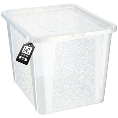 KADAX Rectangular Storage Box with Lid, Storage Container, Stacking ...