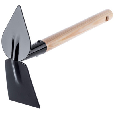 KADAX Small Metal Hoe, Short Handle Garden Hoe, Double Hoe, Heavy Duty ...