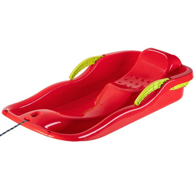 KADAX Snow Sledge for Children, Plastic Sled with Brakes and Pull Rope ...