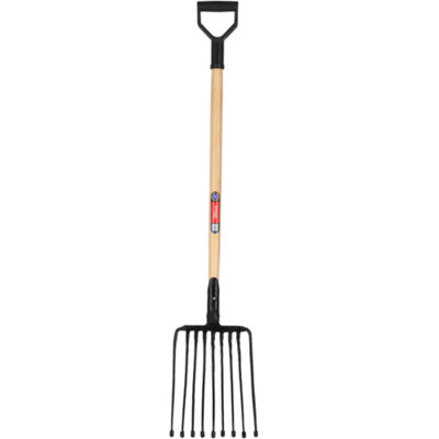 KADAX Steel Potato Fork, D-Handle Turnip Fork, Wooden Handle Fork, Rake ...