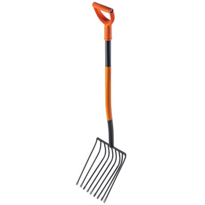 KADAX Steel Spade Fork, D Handle Fork, Digging Fork for Digging and ...