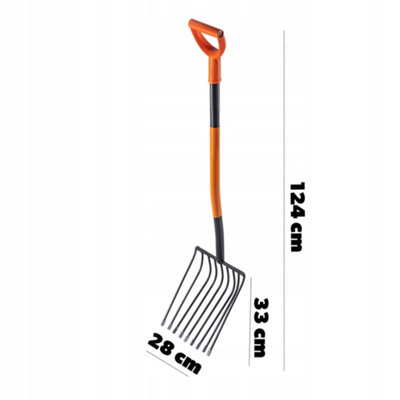 KADAX Steel Spade Fork, D Handle Fork, Digging Fork for Digging and ...