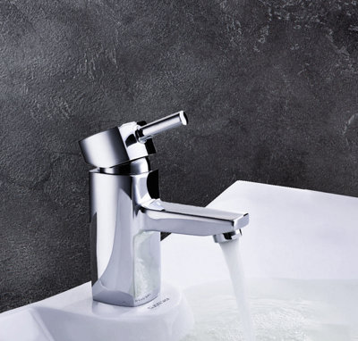 Kai Bathrooms Saturn Chrome Square Mono Basin Mixer Including Basin ...