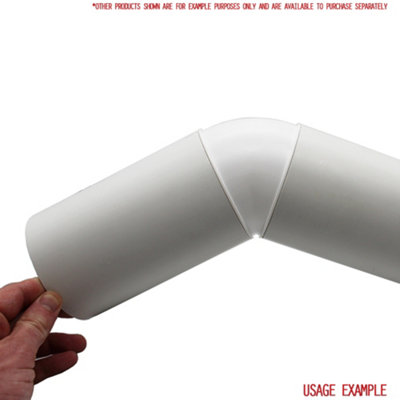 Kair 45 Degree Elbow Bend 100mm - 4 inch Round Plastic Ducting Joint to ...