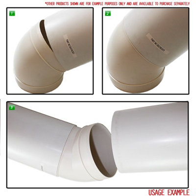 Kair 45 Degree Elbow Bend 150mm - 6 inch Round Plastic Ducting Joint to ...