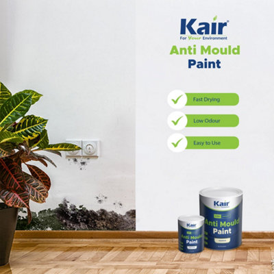 Kair Anti Mould Paint 1 Litre White Matt Finish