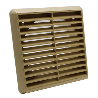 Kair Beige Louvred Grille 183mm External Dimension with Round 150mm - 6 ...