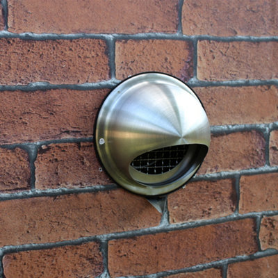 Kair Bull-Nose External Vent 150mm - 6 inch Rear Spigot Stainless Steel ...