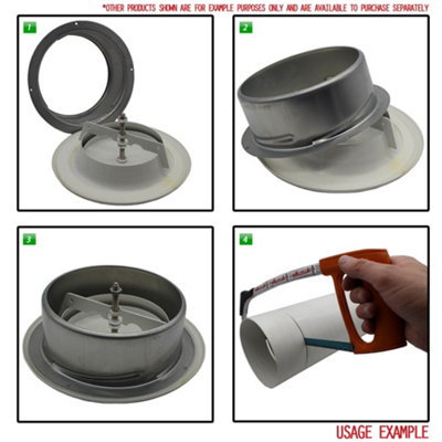 Kair Ceiling Supply Valve 200mm - 8 inch White Coated Metal Vent