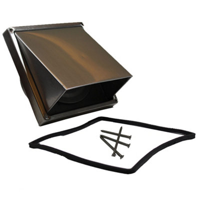 Kair Cowled External Vent 100mm - 4 inch Rear Spigot Stainless Steel ...