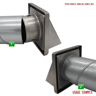 Kair Cowled External Vent 150mm - 6 inch Rear Spigot Stainless Steel ...