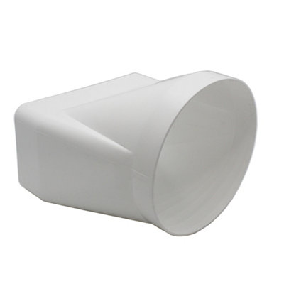 Kair Ducting Adaptor 180mm x 90mm to 150mm - 6 inch Rectangular to ...