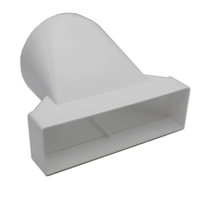 Kair Ducting Adaptor 204mm x 60mm to 125mm - 5 inch Rectangular to ...
