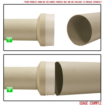 Kair Ducting Reducer 150mm to 100mm - 6 to 4 inch Duct Pipe Reduction ...