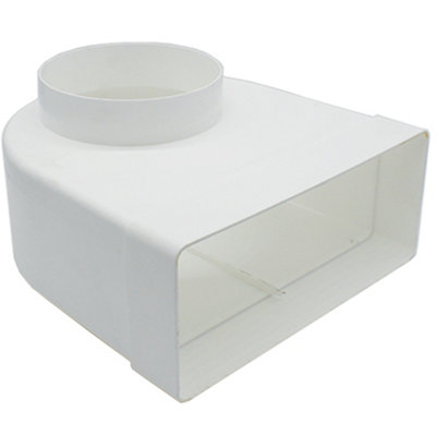Kair Elbow Bend Adaptor 220mm x 90mm to 125mm - 5 inch Rectangular to ...