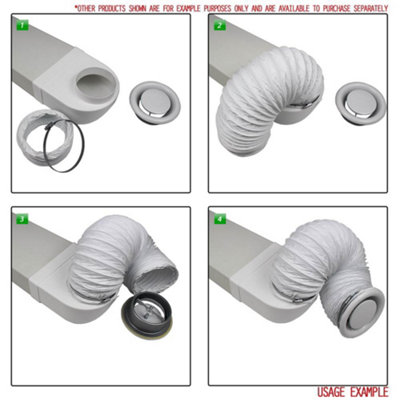 Kair Elbow Bend Adaptor 220mm x 90mm to 125mm - 5 inch Rectangular to ...