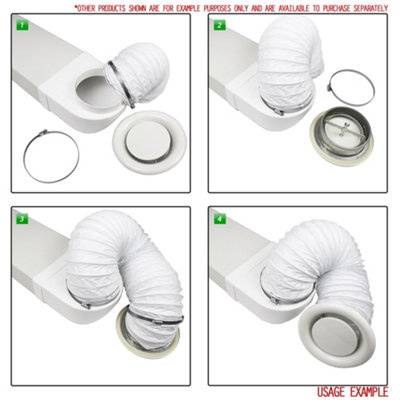 Kair Elbow Bend Adaptor 220mm x 90mm to 150mm - 6 inch Rectangular to ...
