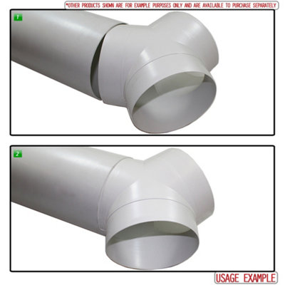 KAIR EQUAL Y PIECE 100MM - 4 INCH DUCTING SPLITTER