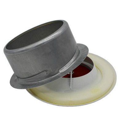 Kair Fire Rated Ceiling Extract Valve 100mm - 4 inch White Coated Metal ...