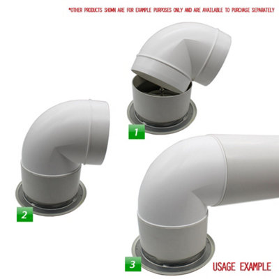 Kair Fire Rated Ceiling Extract Valve 100mm - 4 inch White Coated Metal ...