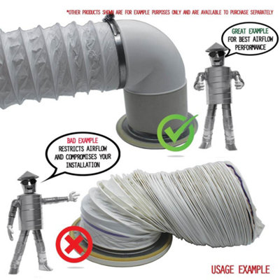 Kair Fire Rated Ceiling Extract Valve 100mm - 4 inch White Coated Metal ...