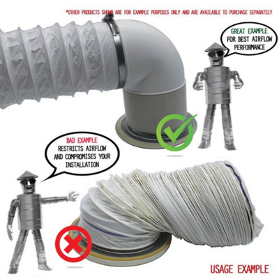 Kair Fire Rated Ceiling Extract Valve 150mm - 6 inch White Coated Metal ...
