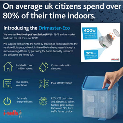 Shop Kair Kalahari ECO Positive Input Ventilation Loft Unit with Heater