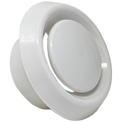 Kair Plastic Round Ceiling Vent 100mm - 4 inch Diffuser / Extract Valve with Retaining Ring ...
