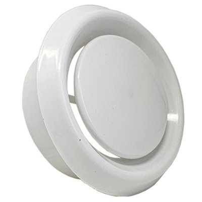 Kair Plastic Round Ceiling Vent 125mm - 5 inch Diffuser / Extract Valve ...
