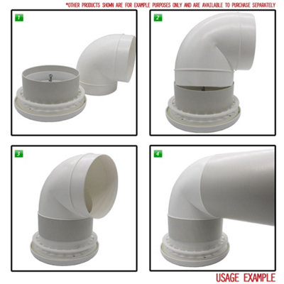 Kair Plastic Round Ceiling Vent 125mm - 5 inch Diffuser / Extract Valve ...