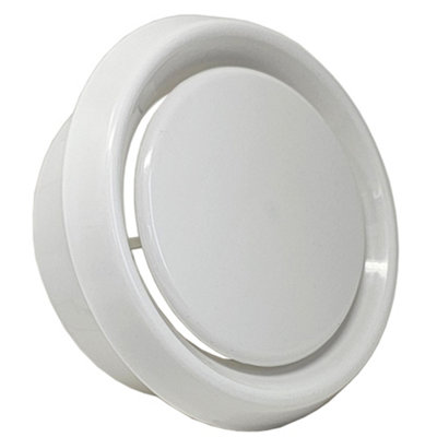 Kair Plastic Round Ceiling Vent 150mm - 6 inch Diffuser / Extract Valve ...