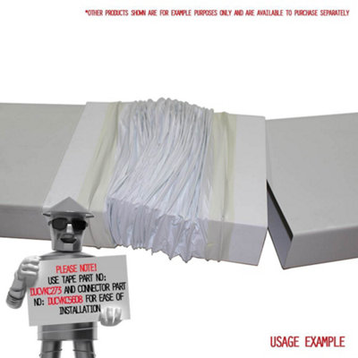 Kair PVC Rectangular Flexible Hose 204mm x 60mm - 3 Metre Length